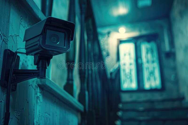 Security Camera Mounted on Building, Ideal for Surveillance Concepts ...