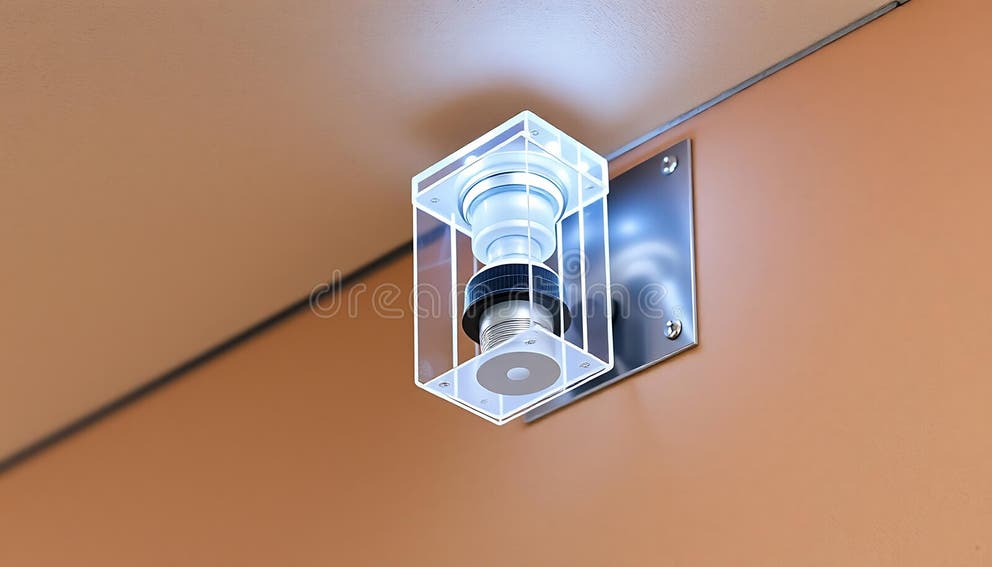 Security Camera Mounted on Ceiling, Showcasing Home Security and Modern ...