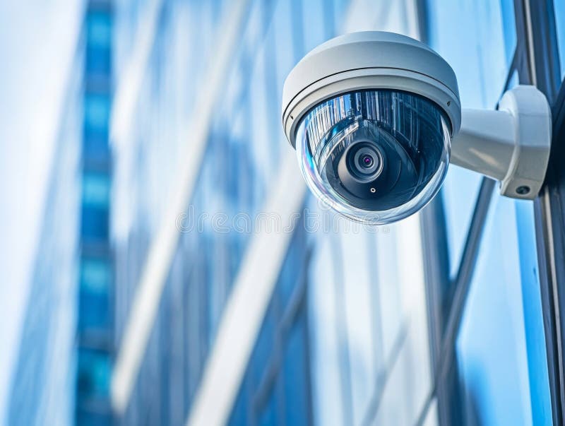 Security Camera Mounted on a Modern Building Exterior Stock ...