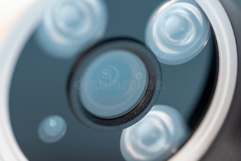 Security Camera with Night Lenses and Motion Detection in Macro Photo ...