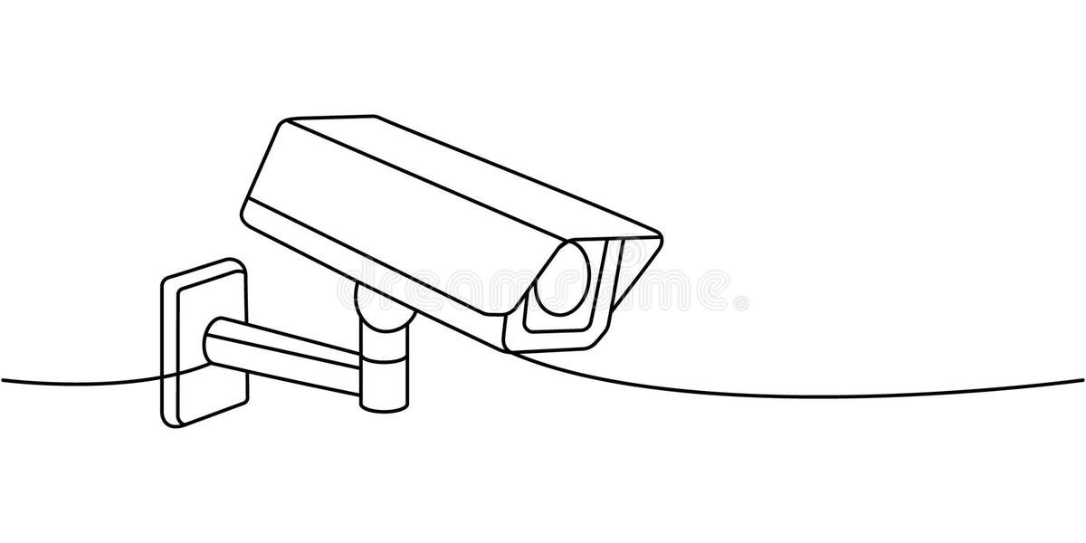 Security Camera Drawing Stock Illustrations – 2,363 Security Camera ...