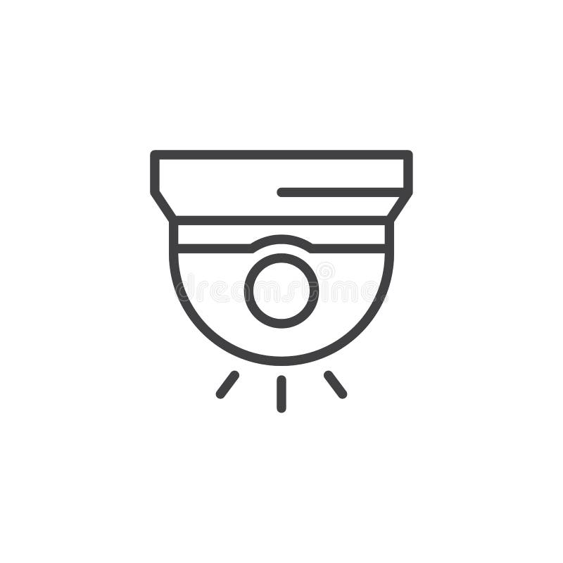 Security Camera Outline Icon Stock Vector - Illustration of design ...