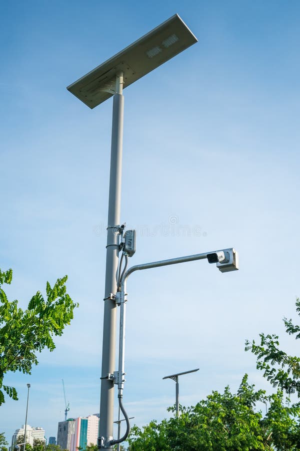 Security Camera in the Park Powered by Solar Energy,Security of Solar ...