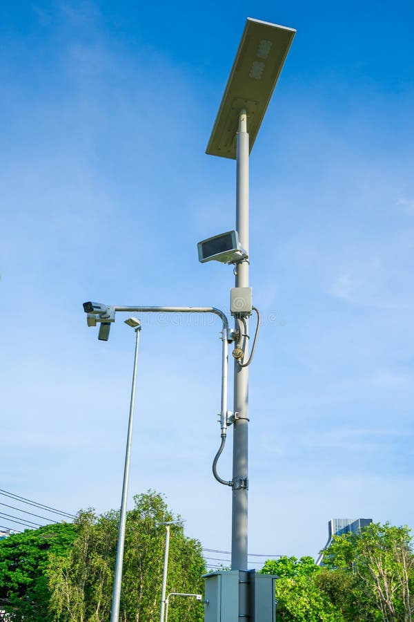 Security Camera in the Park Powered by Solar Energy,Security of Solar ...