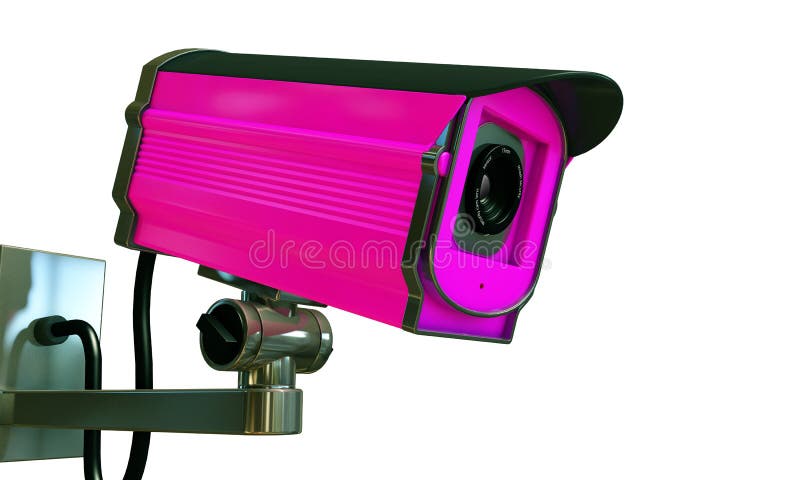 Pink security camera stock photo. Image of privacy, surveillance - 35213038