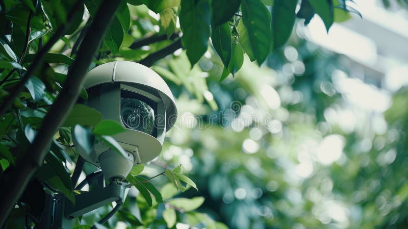 A Security Camera Positioned in the Middle of a Tree. Ideal for ...