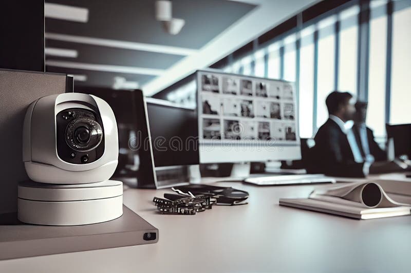 Security Camera Recording an Office Break-in, with Thieves Stealing ...