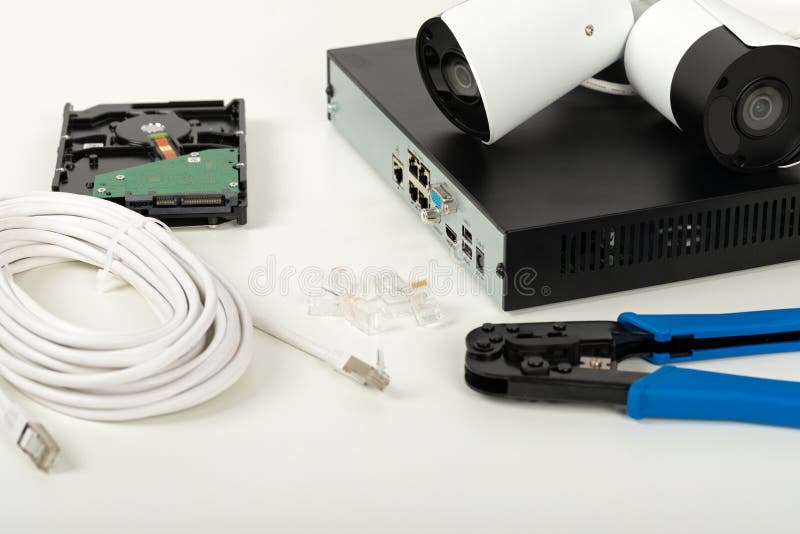 Security camera setup stock photo. Image of control - 204813106