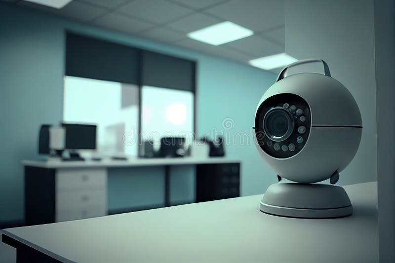 Security Camera, Showing an Office Break-in in Progress Stock ...