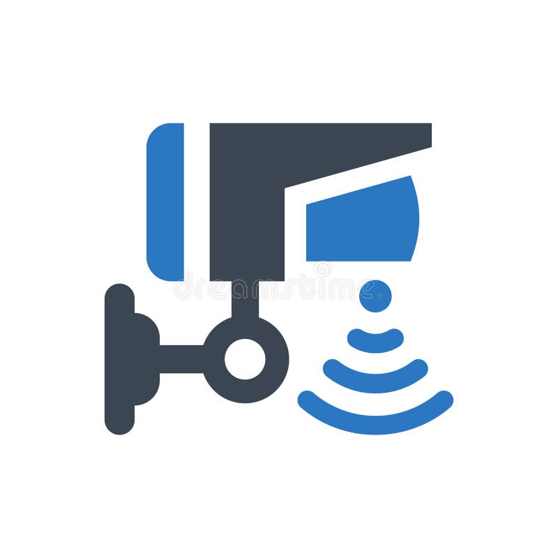 Security Camera Signal Icon Stock Vector - Illustration of security ...