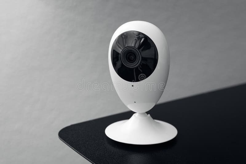 Security Camera Supervises and Controls Office on Daytime Stock Photo - Image of equipment ...