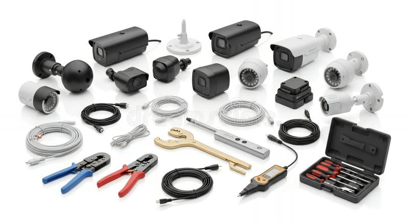 Ip Cctv Security Camera System Stock Illustrations – 729 Ip Cctv ...