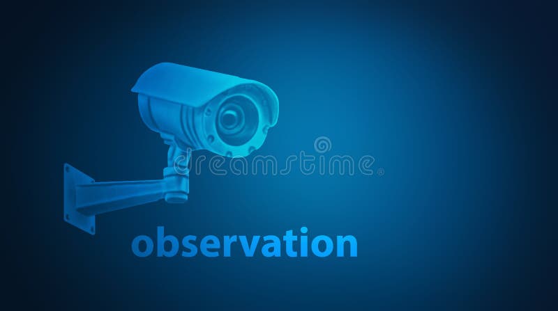Security Camera System Icon and Statistics - 3D Rendering Stock Image ...