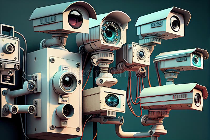 Security Camera System with Multiple Cameras, Including Close-ups of ...