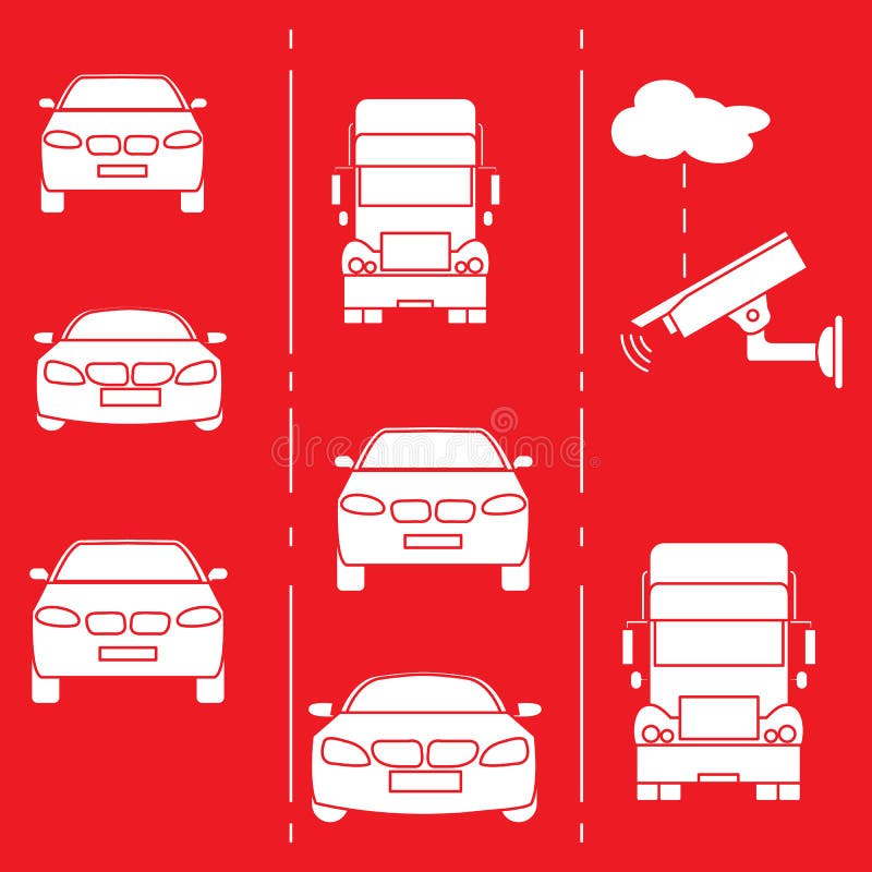 Security Camera and Traffic. Stock Vector - Illustration of record ...