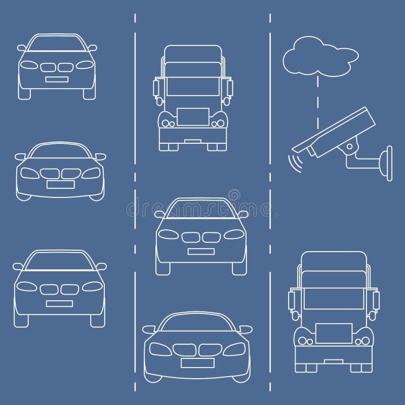 Security Camera and Traffic. Stock Vector - Illustration of camera ...
