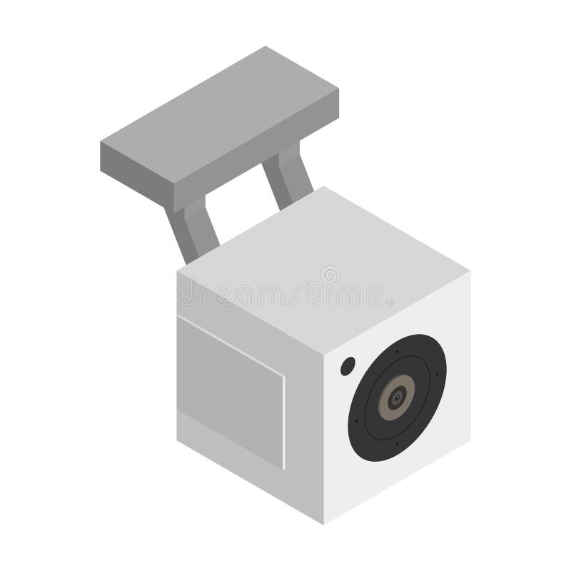 Security Camera Vector Icon.Isometric Vector Icon Isolated on White ...