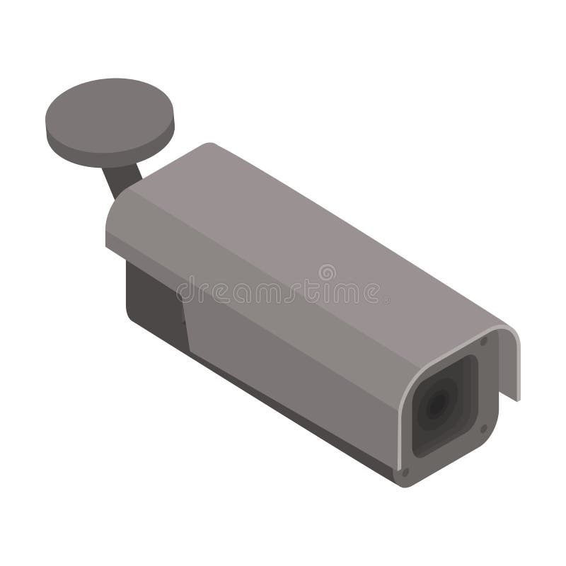 Security Camera Vector Icon.Isometric Vector Icon Isolated on White ...