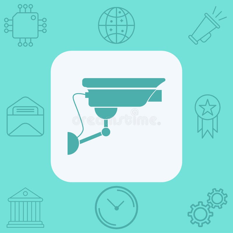 Security Camera Vector Icon Sign Symbol Stock Illustration ...
