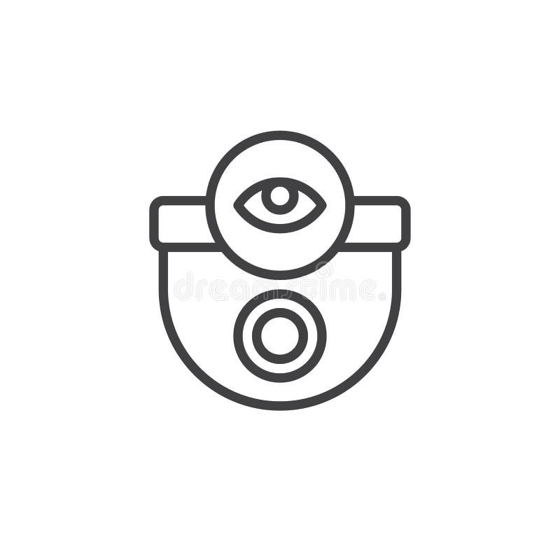 Security Camera View Line Icon Stock Vector - Illustration of equipment ...