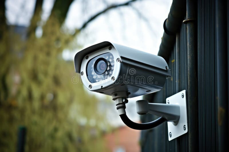 Security Camera on the Wall of a Building in the City, Close-up, CCTV ...