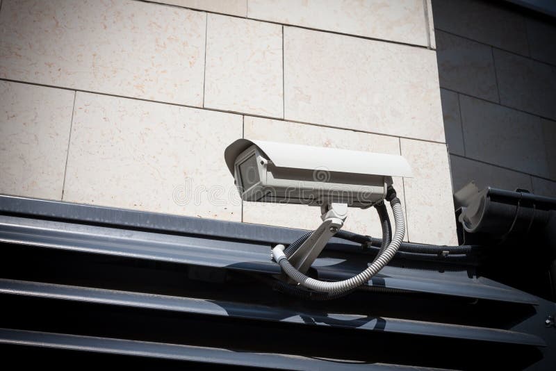 Security Camera on the Wall Stock Photo - Image of safe, closeup: 32193376