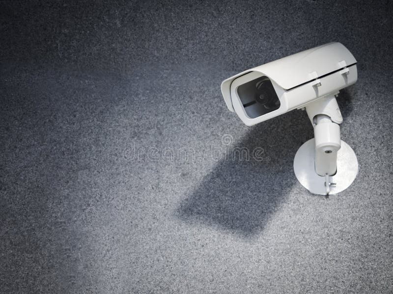 Security camera on wall stock photo. Image of equipment - 55593256