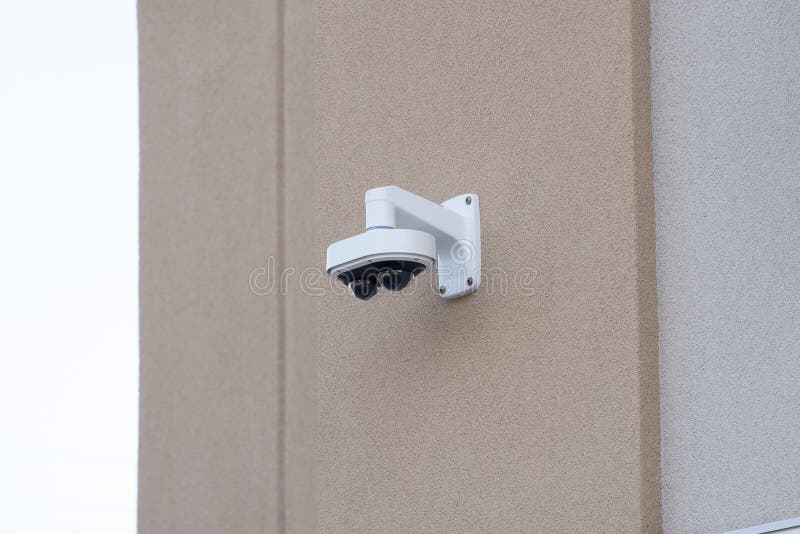 Security Camera on the Wall Stock Image - Image of modern, lens: 371080329