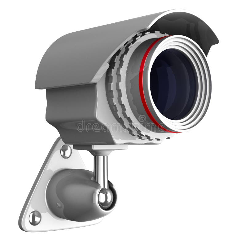 Security Camera on White Background. Isolated Stock Illustration ...