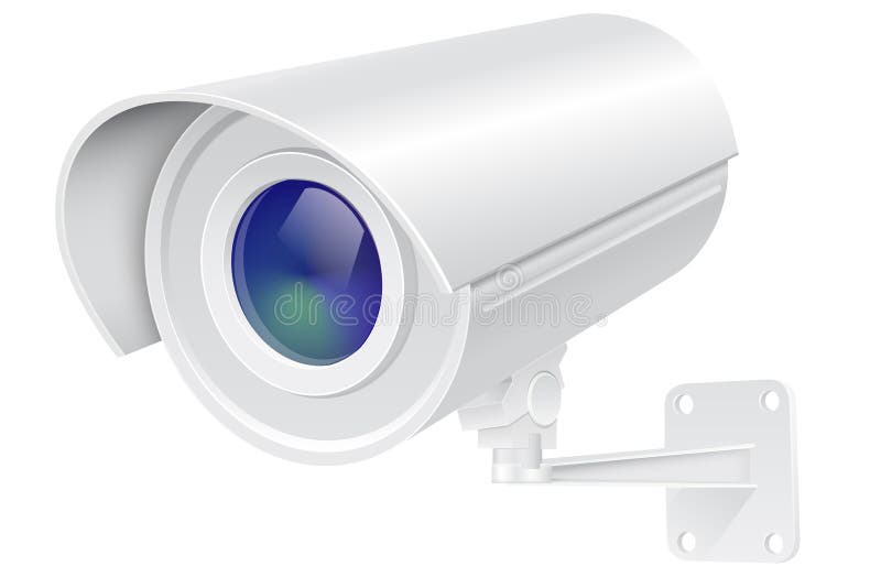 Security Camera. White CCTV Surveillance System Stock Vector ...