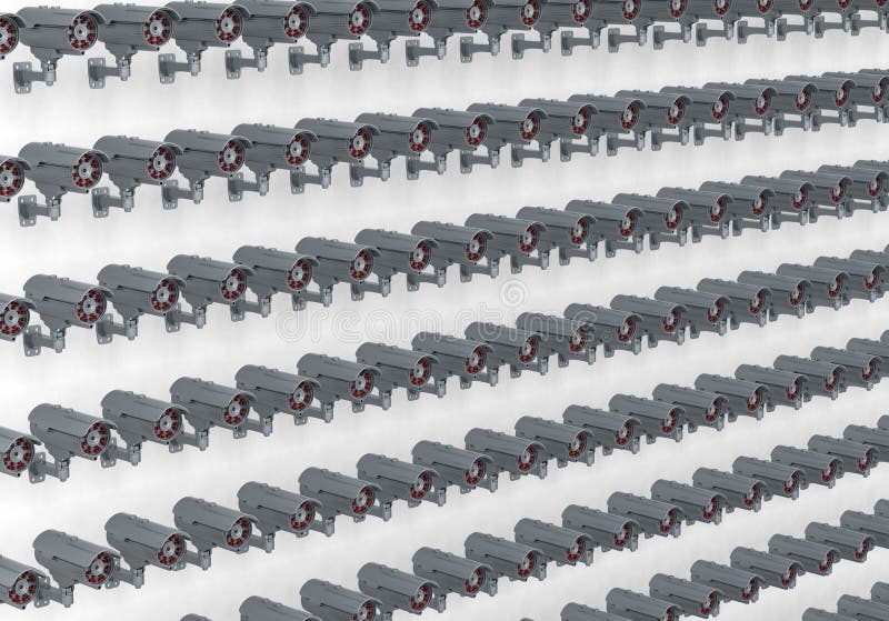 Security Cameras Abstract Background Stock Illustration - Illustration ...