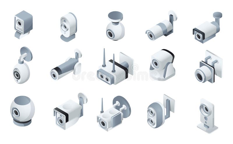 Security Cameras, All Featuring Modern and Innovative Designs Stock ...