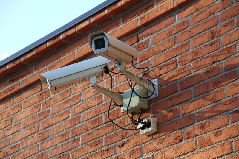 Roof security cameras stock image. Image of cables, circuit - 30972151