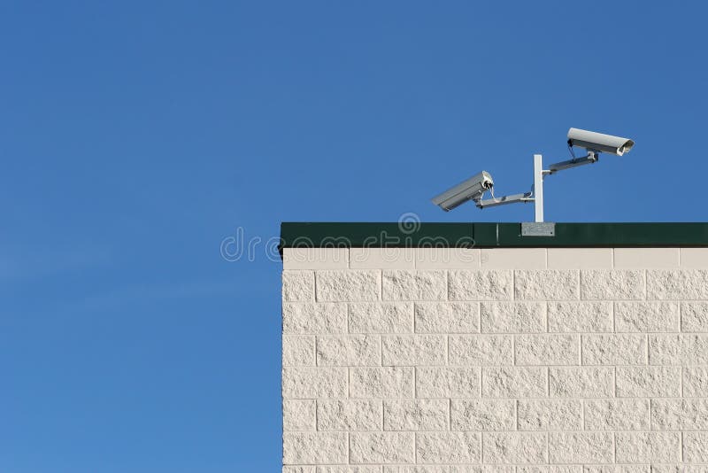 Security Cameras on Building Stock Photo - Image of exterior, security ...