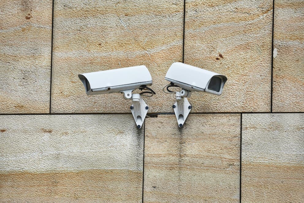 Security Cameras of a Building Stock Photo - Image of camera, crime ...