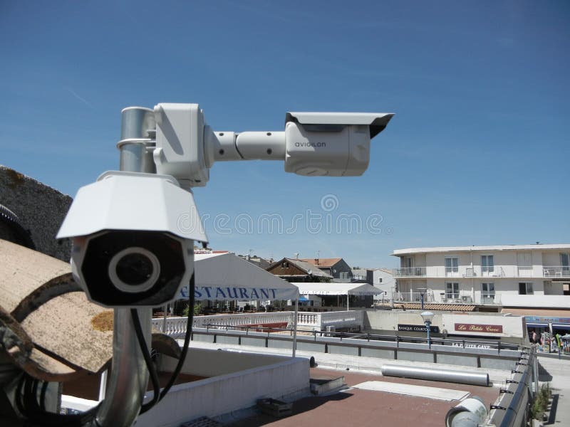 Security cameras editorial stock photo. Image of outdoors - 73761148