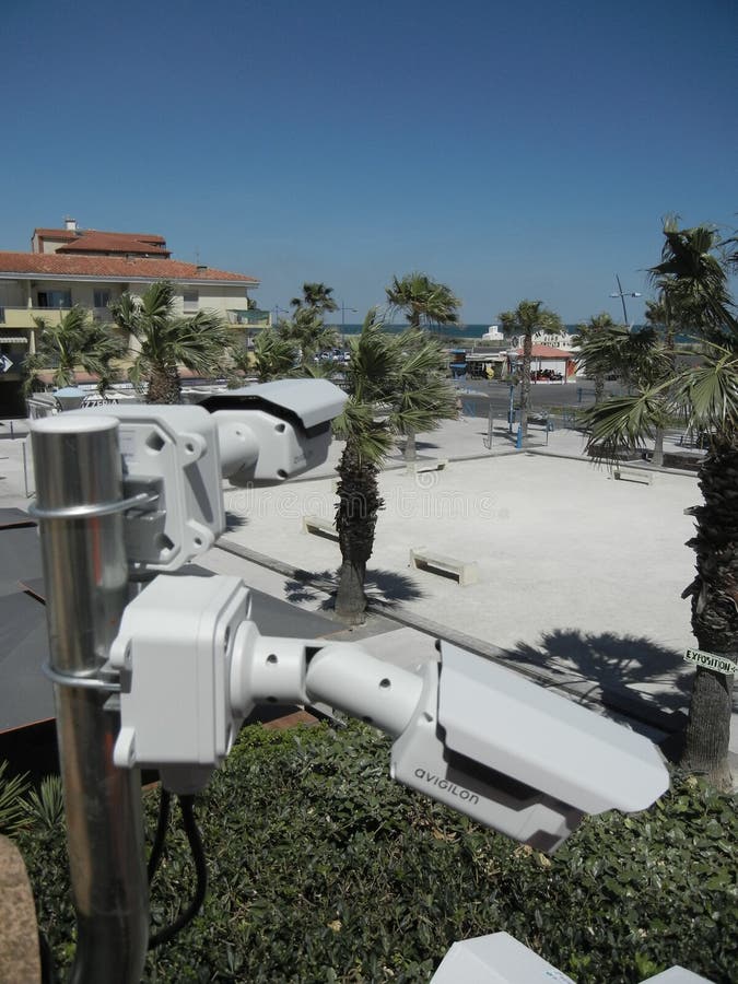 Security cameras editorial stock image. Image of video - 73761154