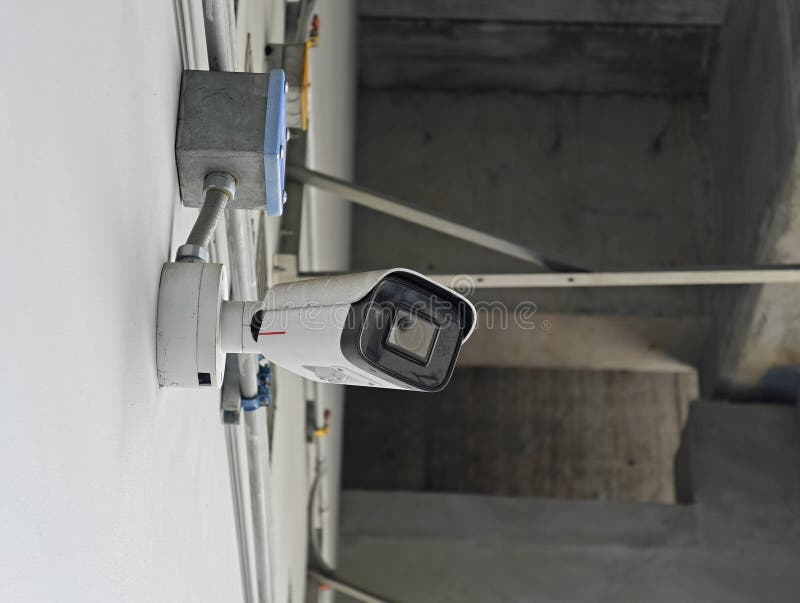 Security Cameras Installed To Ensure Safety, Set Against a Wall in the ...