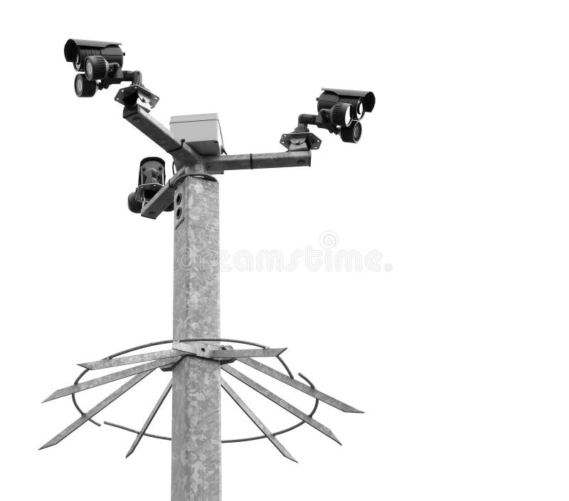 Metal Post with Barbed Wire Stock Photo - Image of multiple, post ...