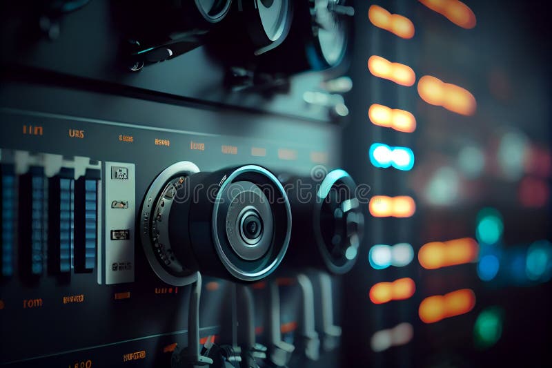 Security Cameras Monitor Activity in High-tech Server Room.generative ...