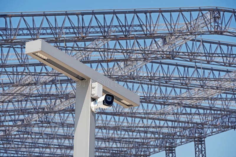Security Cameras for the Safety and Steel Structure Workshop Stock ...