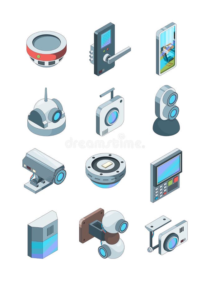 Cctv Camera Isometric Stock Illustrations – 1,187 Cctv Camera Isometric ...