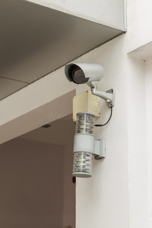 Security Cameras on the Wall Stock Photo - Image of outdoors, home ...