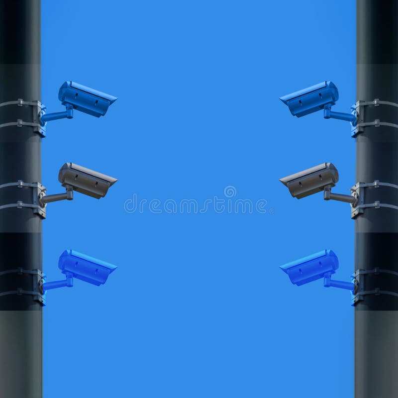 Security Cameras Watching Us Everywhere for Safety Stock Photo - Image ...