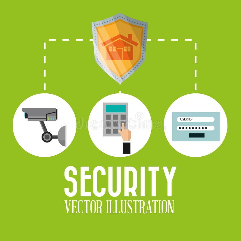 Security Cartoon Illustration, Vector Design Stock Vector ...
