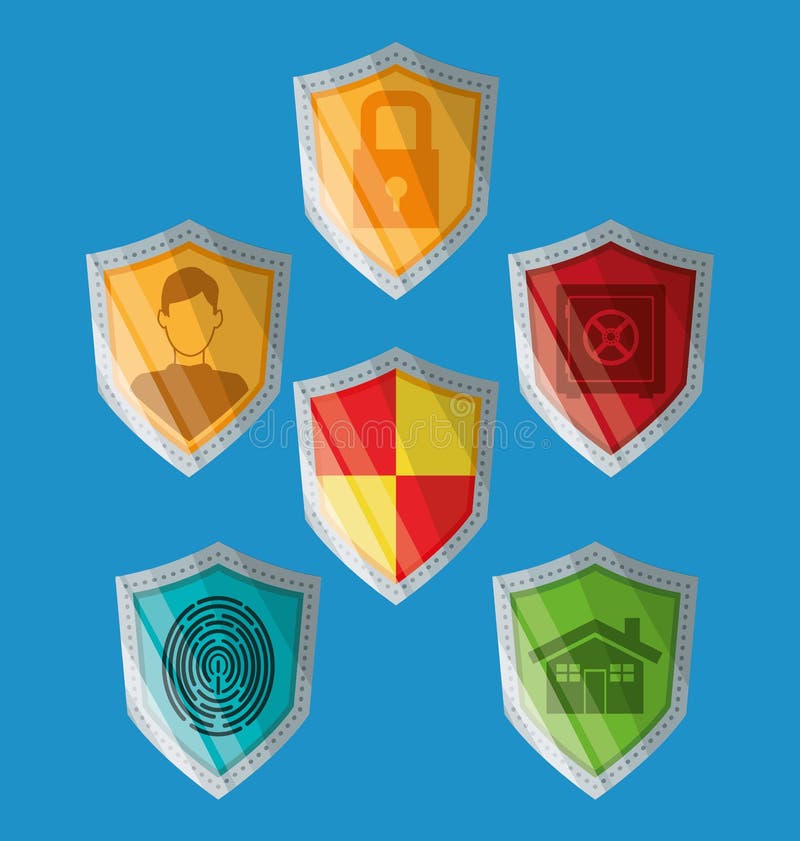 Security Cartoon Illustration, Vector Design Stock Vector ...