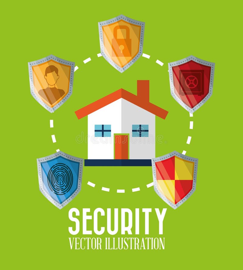 Security Cartoon Illustration, Vector Design Stock Vector ...
