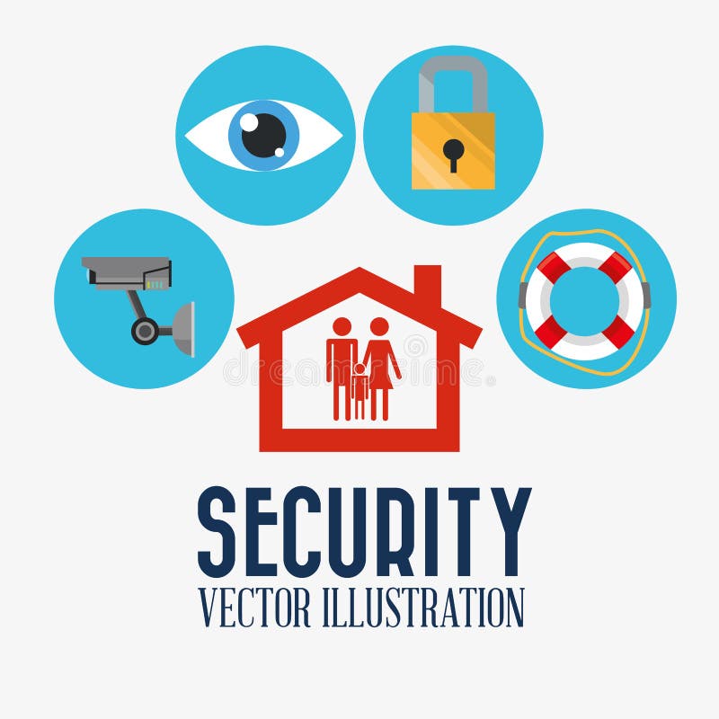 Security Cartoon Illustration, Vector Design Stock Vector ...