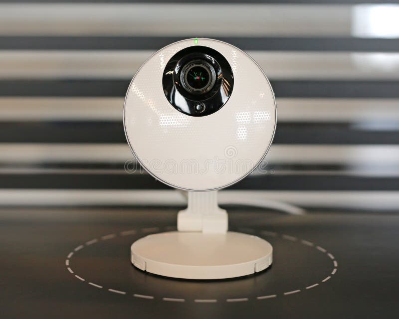 A Security CCTV Camera on Table Stock Photo - Image of security, lens ...