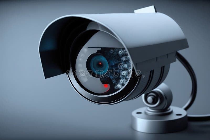 Security CCTV Camera. Generative AI Stock Illustration - Illustration ...